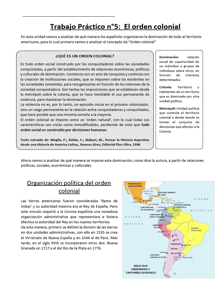 Entendiendo el Orden Colonial en América | PDF | Nueva españa ...