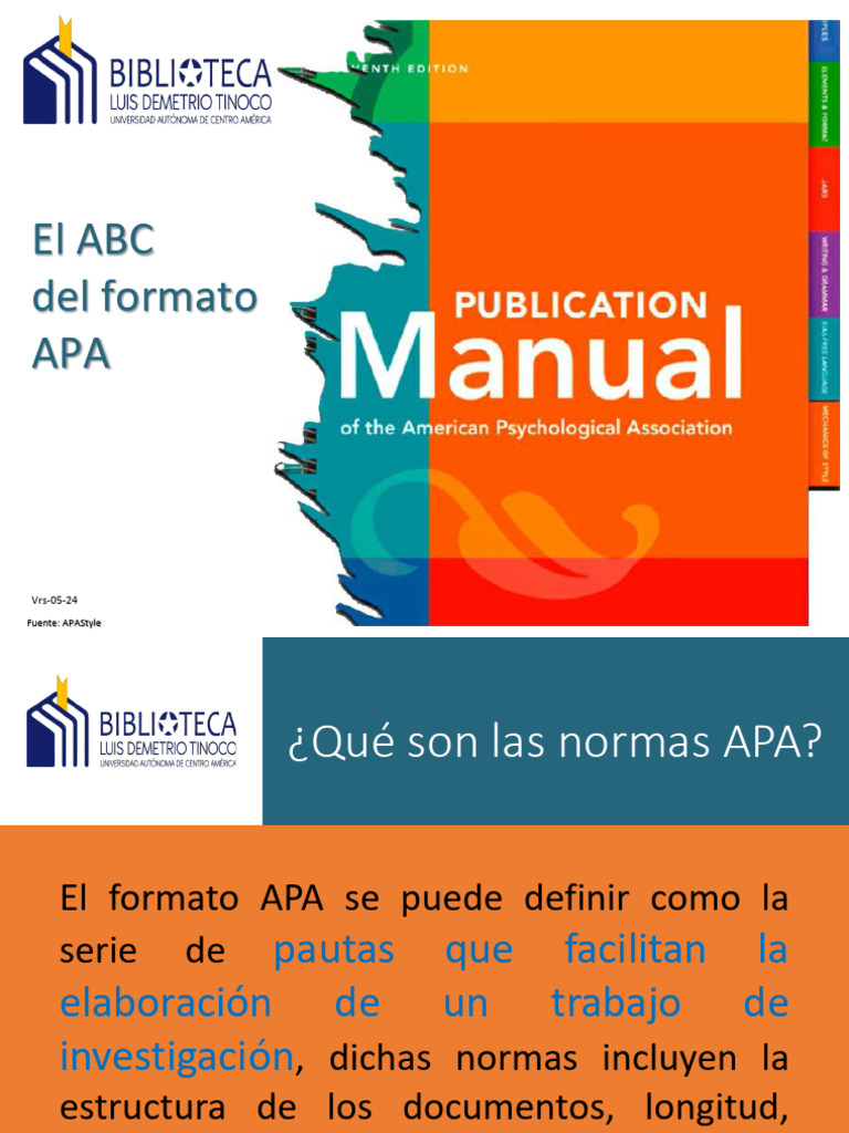 Normas APA para Presentaciones PowerPoint | PDF | Estilo apa | Citación