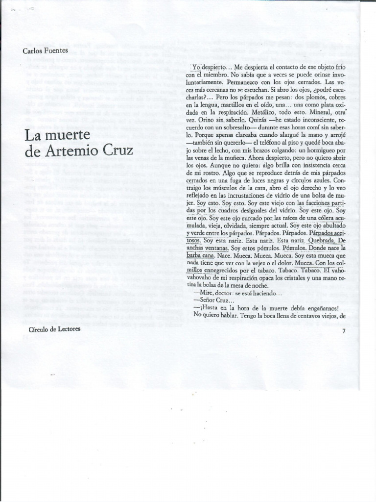 La Muerte de Artemio Cruz | PDF