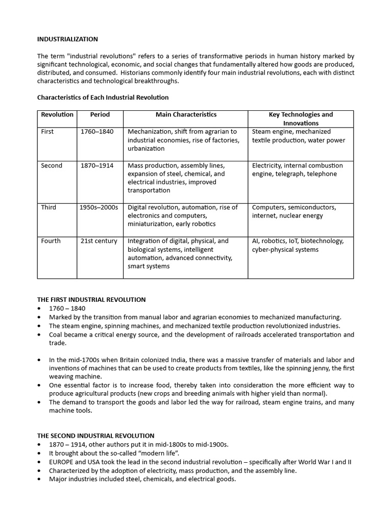 Econ Devt Industrialization | PDF | Industrial Revolution | Engines