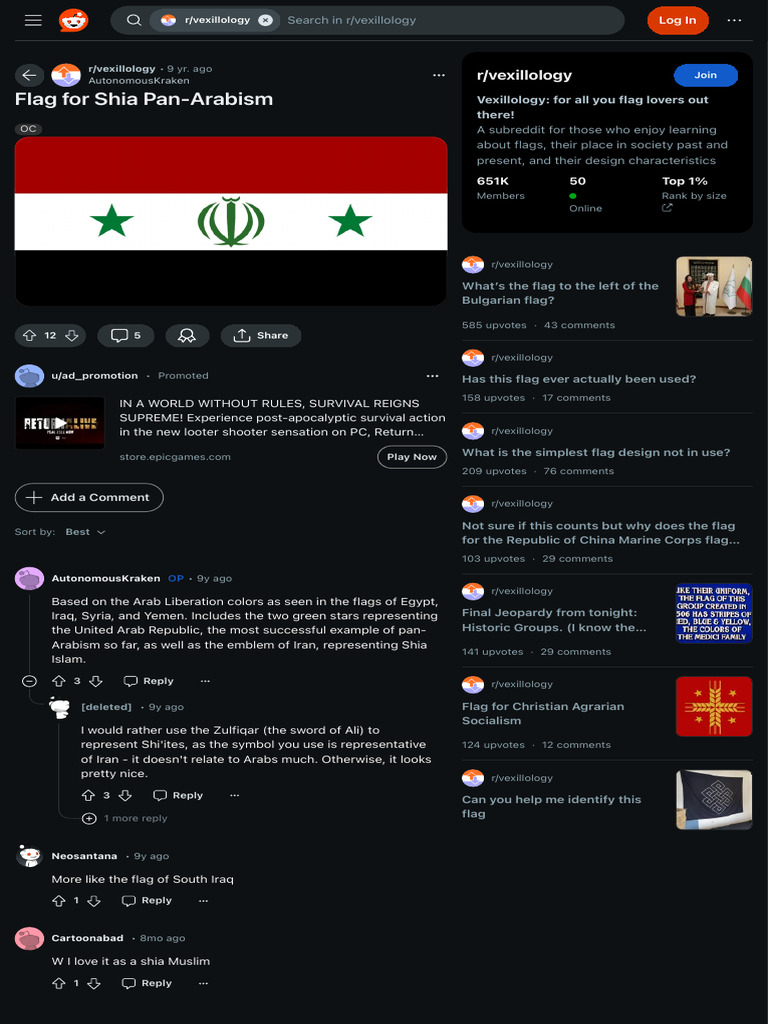 Flag For Shia Pan-Arabism Rvexillology | PDF | Shia Islam | Pan Arabism