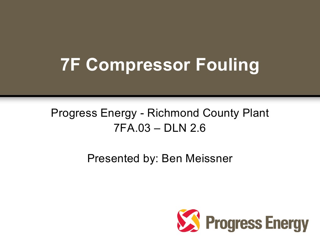 7F Compressor Fouling | PDF | Gas Compressor | Energy Production