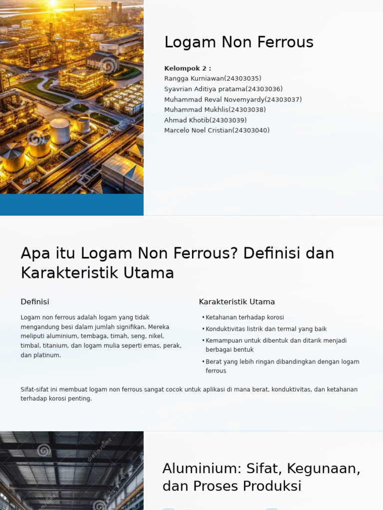 Logam Non Ferrous Pengantar Dan Jenis Jenisnya - PPTX - 20250417 ...
