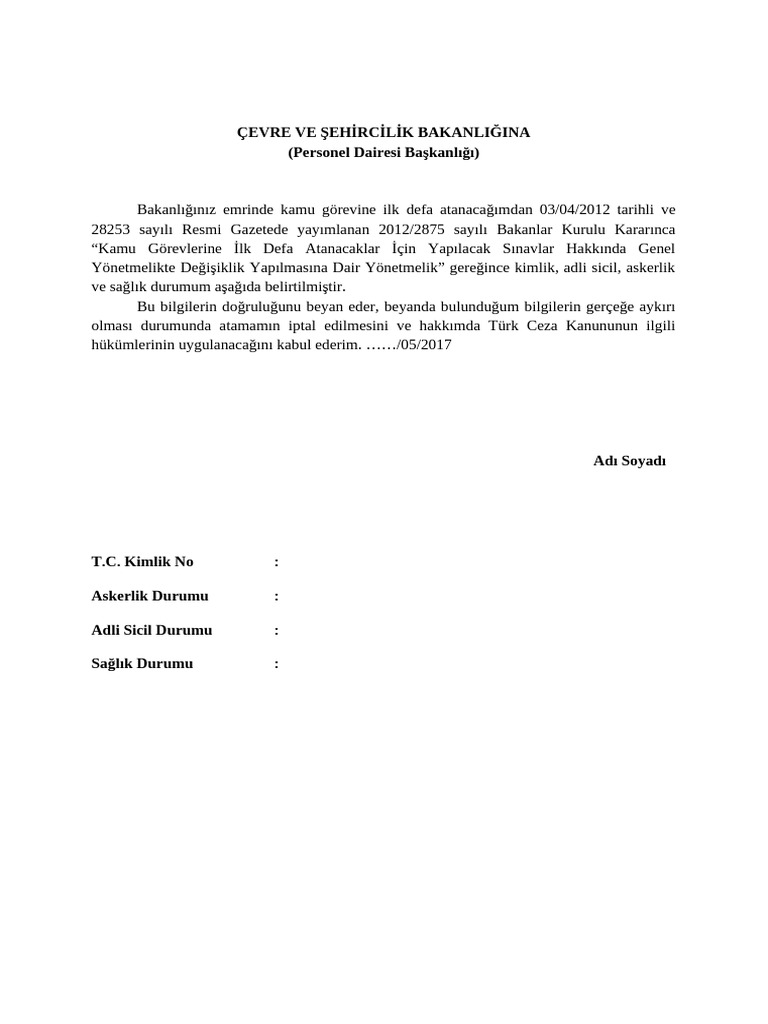 Beyan Belgesi | PDF