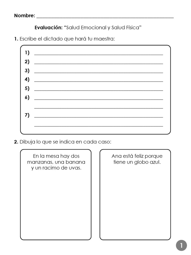 EIA 2°A Salud Física y Mental (Mtra. Pajita) | PDF | Las emociones | Alimentos