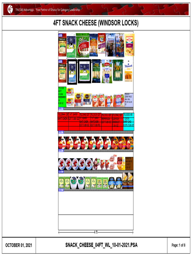 Snack Cheese Planogram Overview | PDF | Foods | Cheese