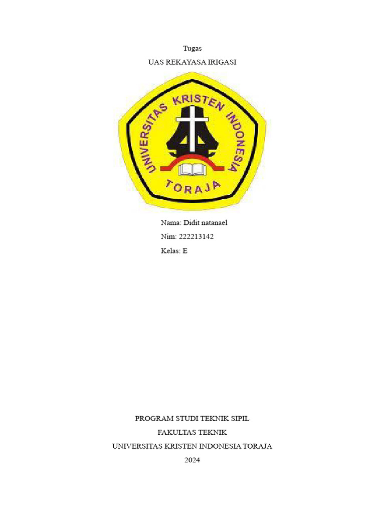 Tugas UAS IRIGASI (Pasang Kayu) | PDF
