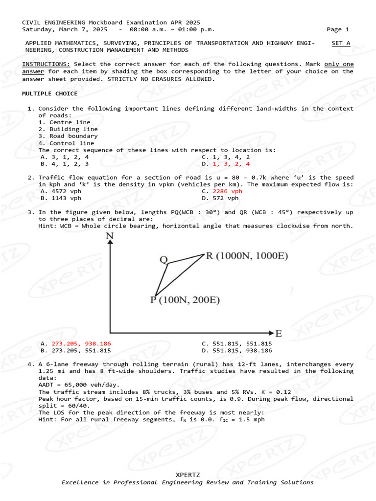 APR2025 - Mockboard Exam MSTE (Ans) | PDF | Pump | Concrete