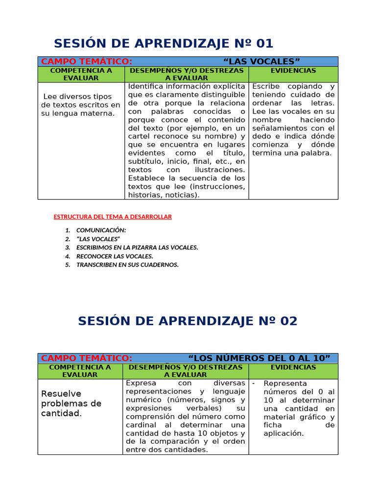Estructura Plan Tematico | PDF | Comunicación | Aprendizaje