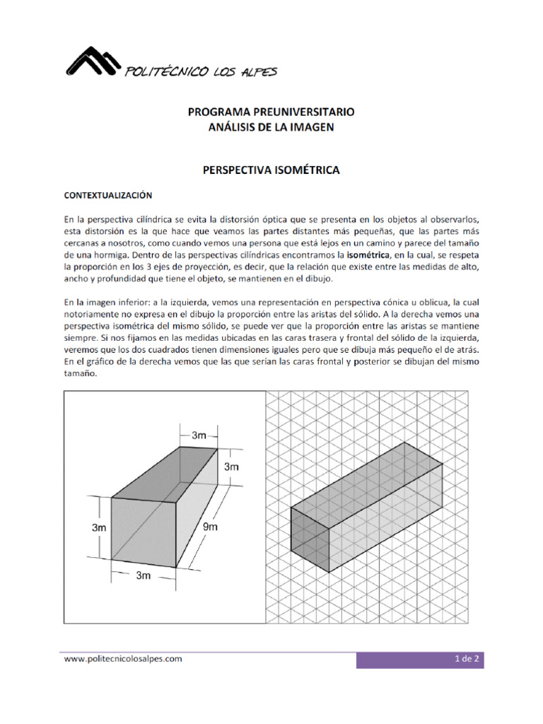 Taller Imagen Perspectiva Isométrica Pdf