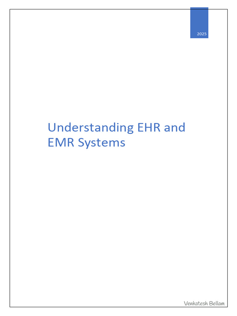 EHR vs. EMR: Key Differences Explained | PDF | Electronic Health Record ...