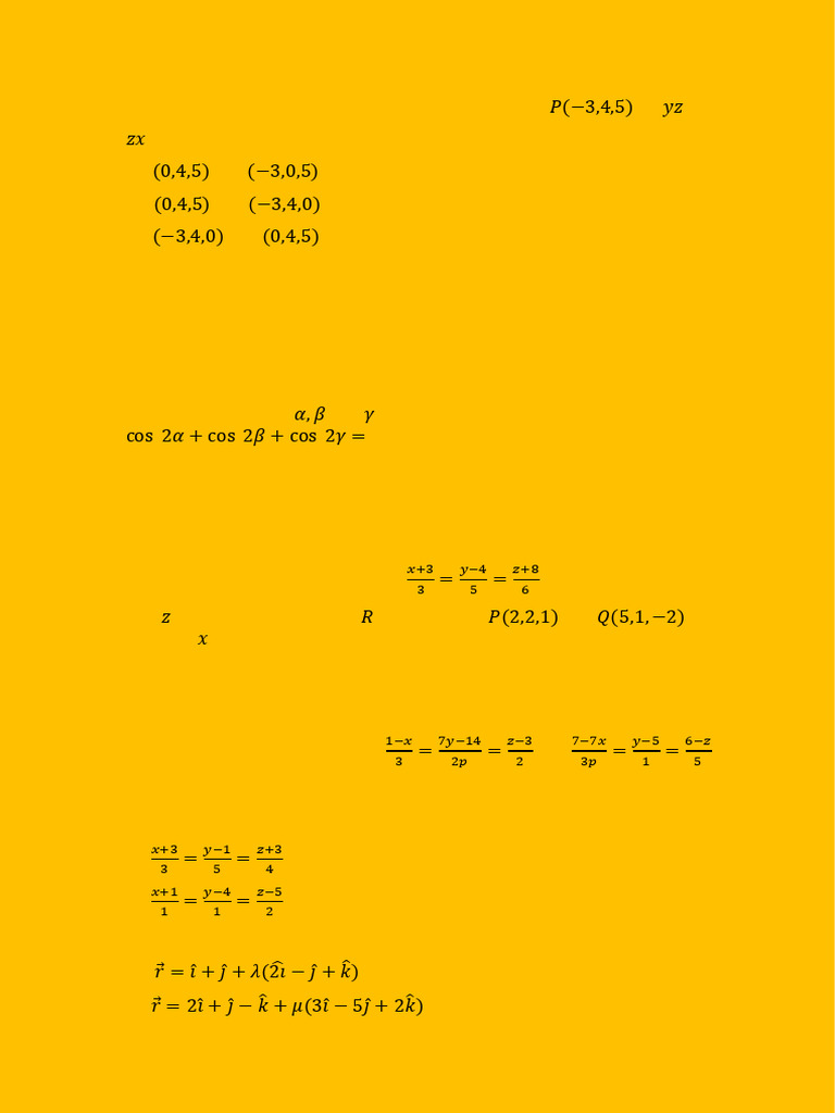 11.three Dimensional Geometry | PDF