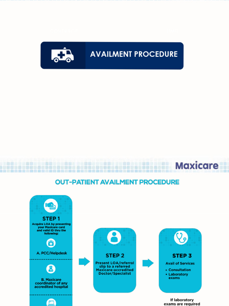 Availment Procedure With Dental Benefit | PDF