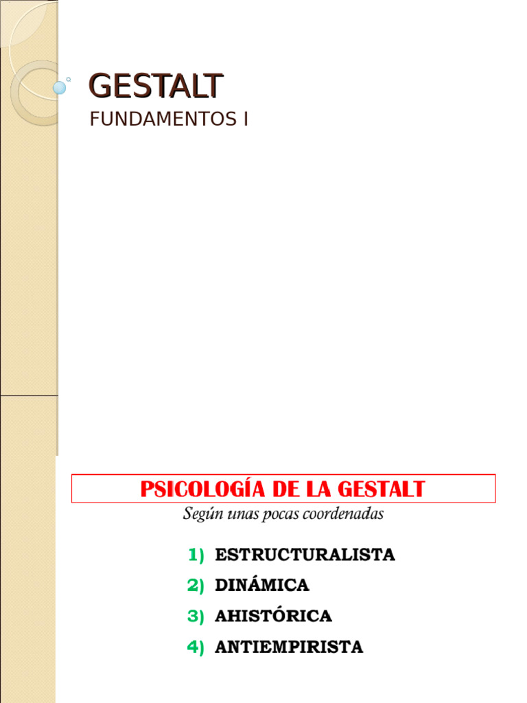 Fundamentos de la Psicología Gestalt | PDF | Percepción | Conceptos ...