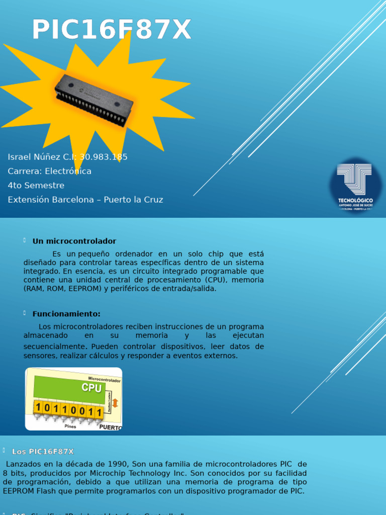 PIC16F87X | PDF | Microcontrolador | Arquitectura de Computadores