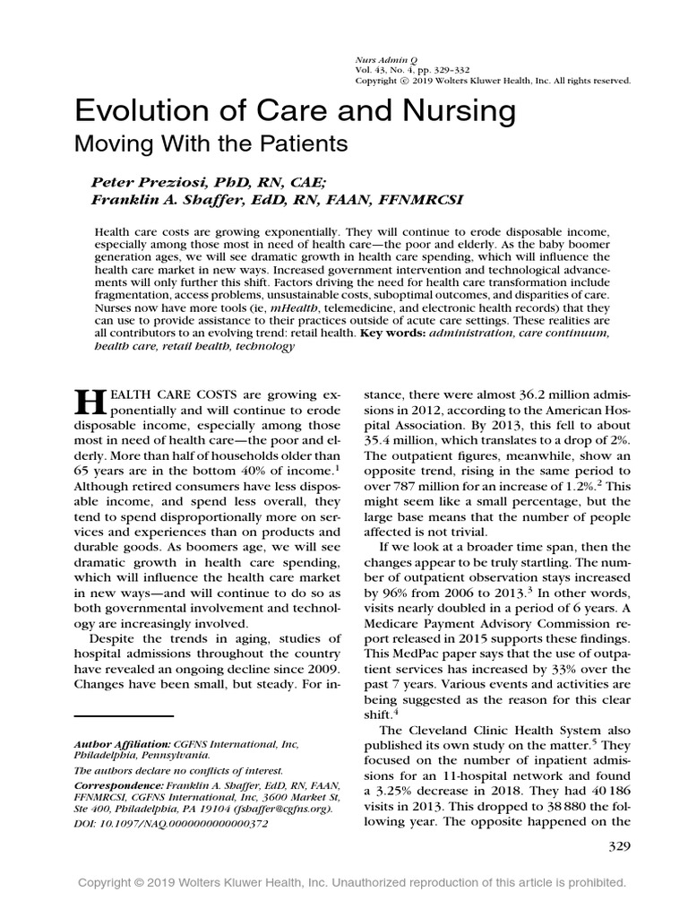 Preziosi 2019 | PDF | Patient | Health Care