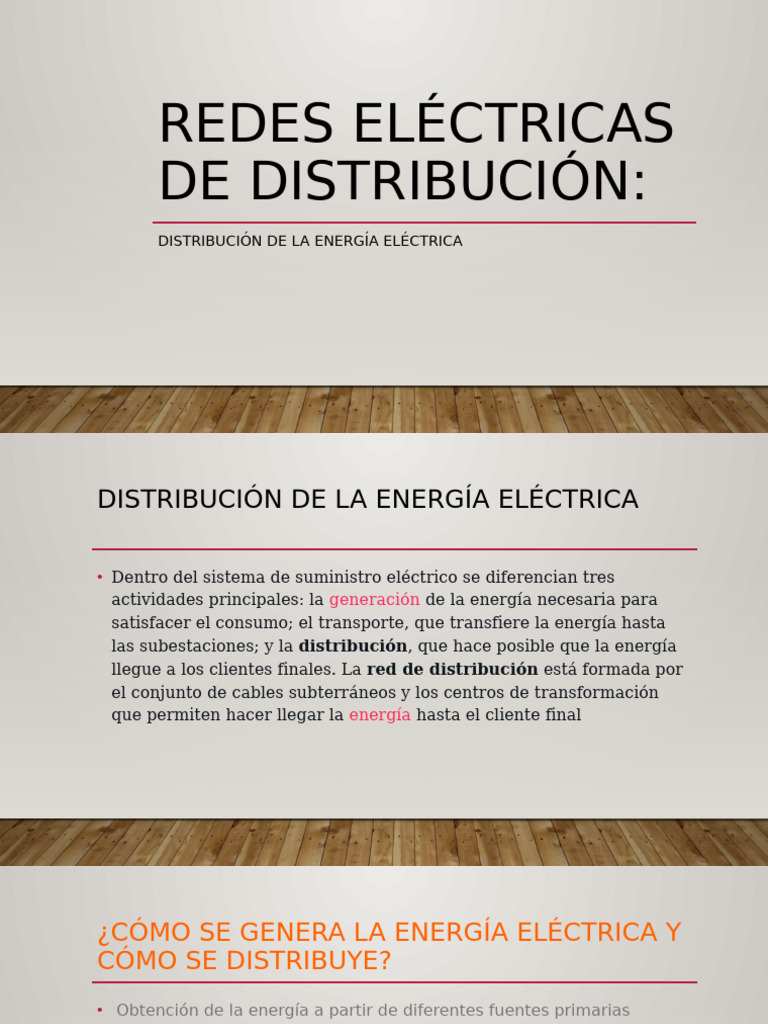 Redes de Distribución de Energía Eléctrica | PDF | Red eléctrica ...