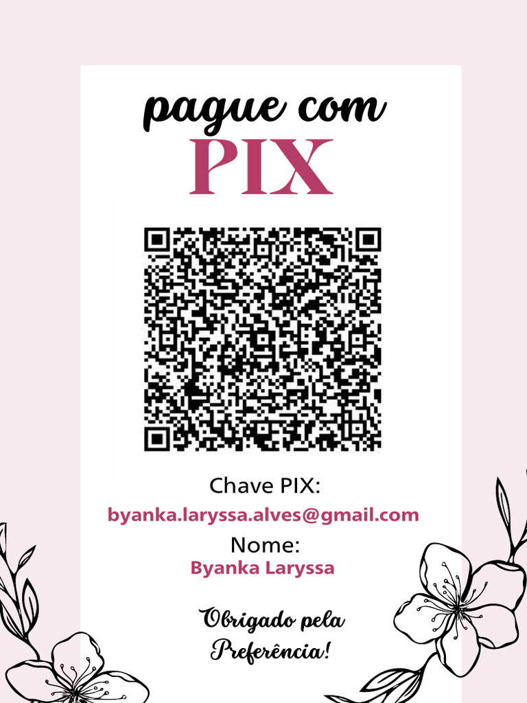Aceitamos Pix QR Code Delicado Plaquinha Pix A4.PDF | PDF