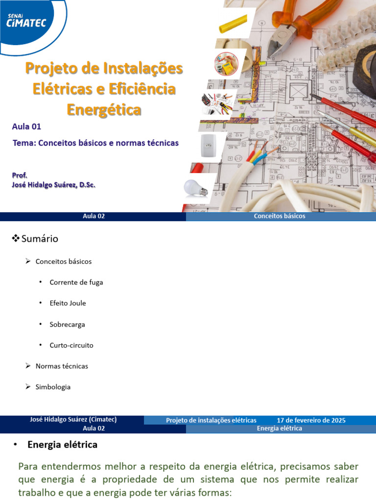 Aula 01 - Conceitos básicos e Normas técnicas | PDF | Eletricidade | Corrente elétrica