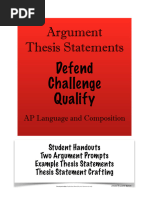 AP Lang Argument Scoring Rubric | PDF | Argument | Human Communication