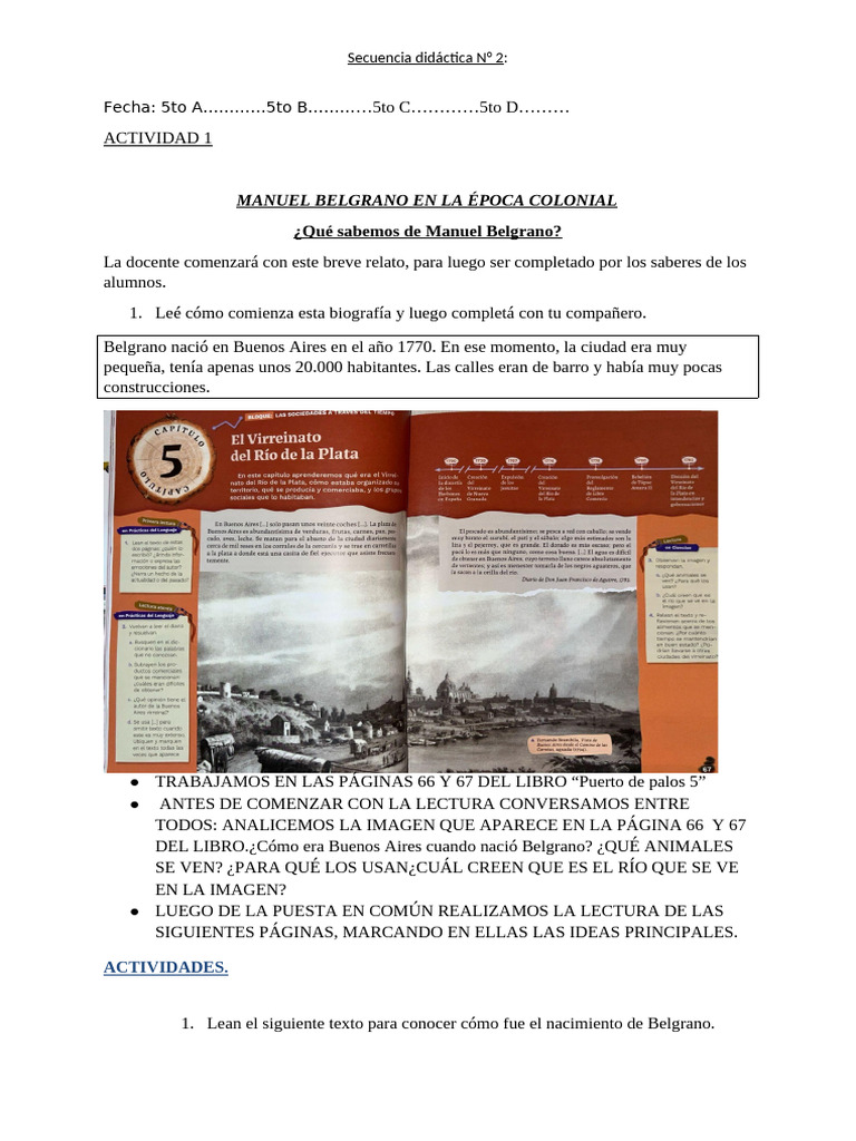 Secuencia n2 Actividades | PDF | Buenos Aires | España
