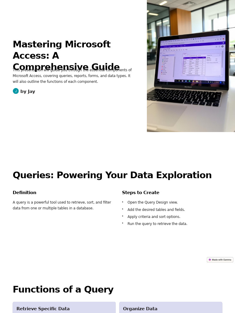 Mastering Microsoft Access a Comprehensive Guide | PDF | Databases | Data