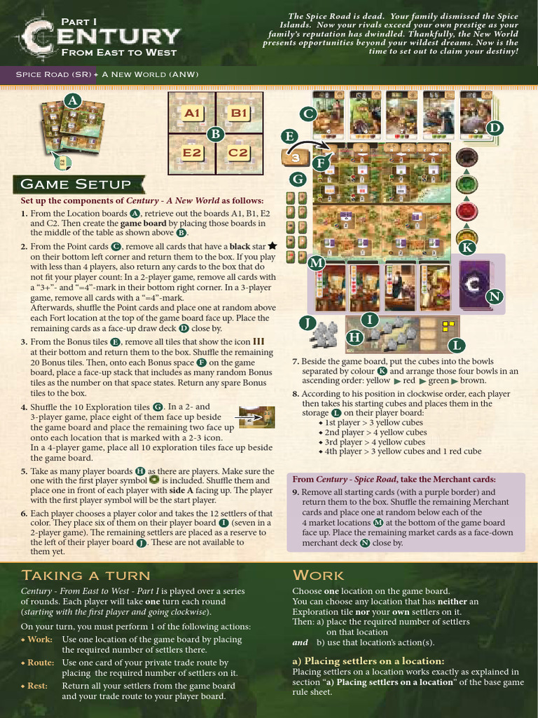 Century From East To West Part I - 01. Rulebook | PDF | Games Of Mental ...