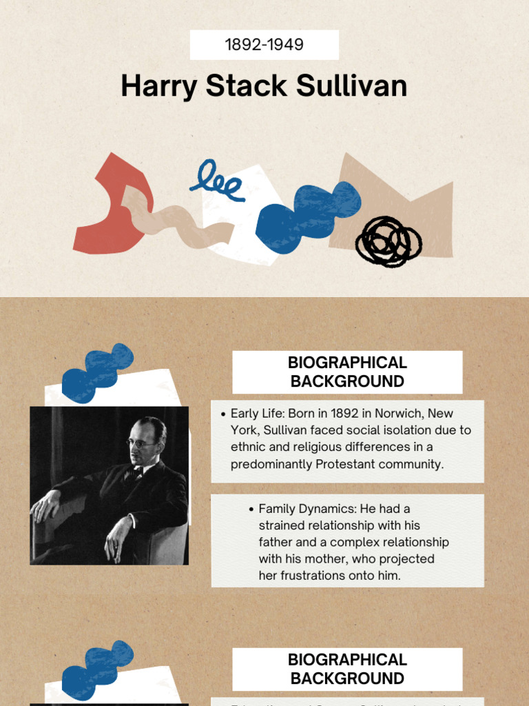 Harry Stack Sullivan - Compressed | PDF | Psychotherapy | Cognition