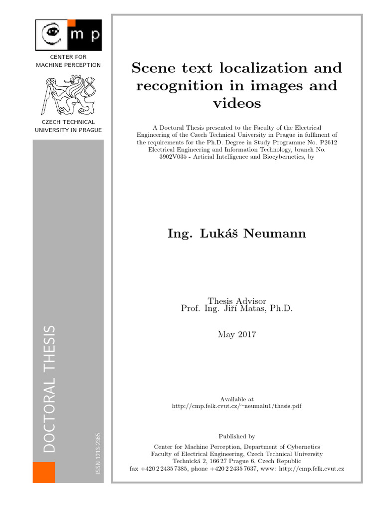 Disertace Neumann | PDF | Optical Character Recognition | Computing