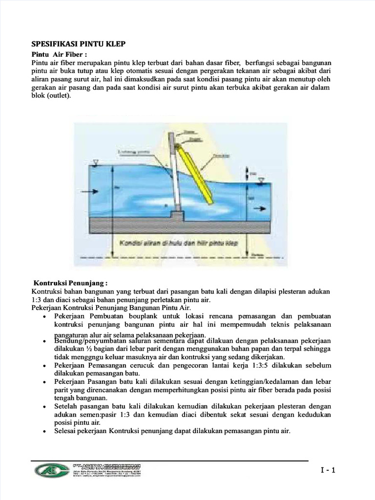 Perencanaan Pintu Klep DL | PDF