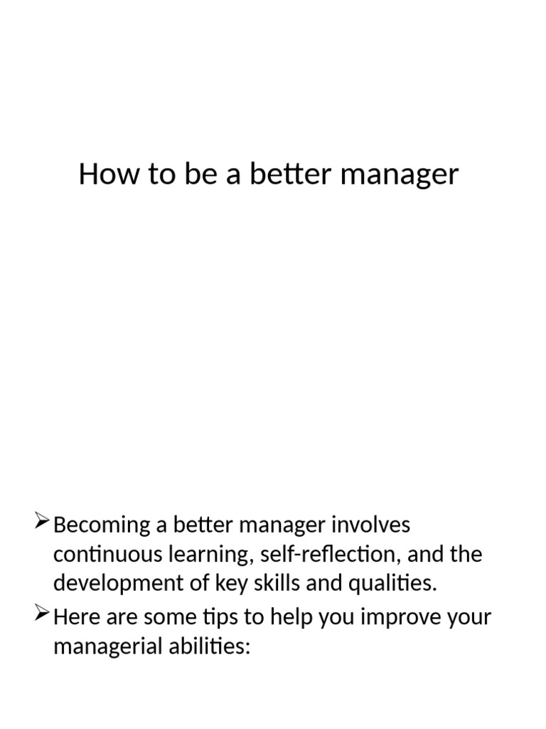 Essential Tips for Better Management | PDF | Emotional Intelligence ...