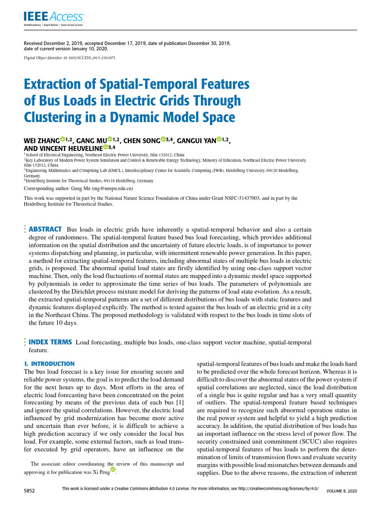 Extraction of Spatial-Temporal Features of Bus Loads in Electric Grids Through Clustering in A ...