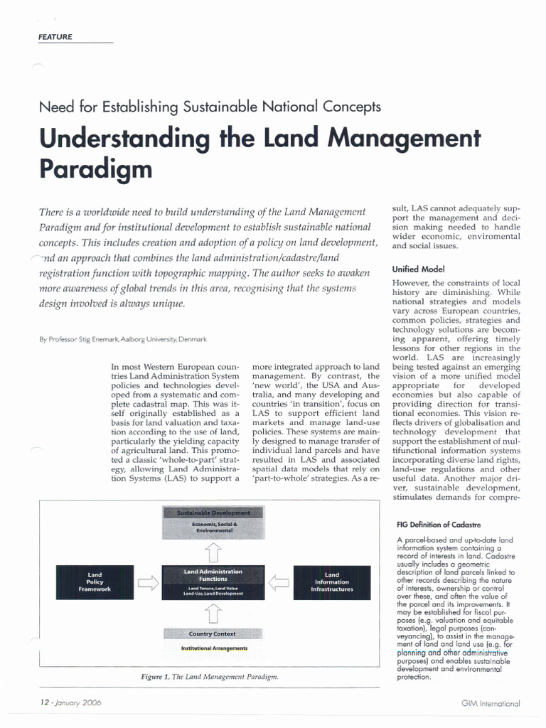 Undestanding The Land Management Paradigm | PDF
