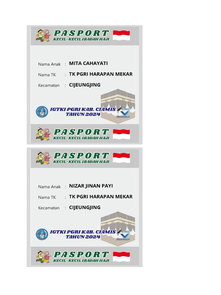 Pasport Haji | PDF