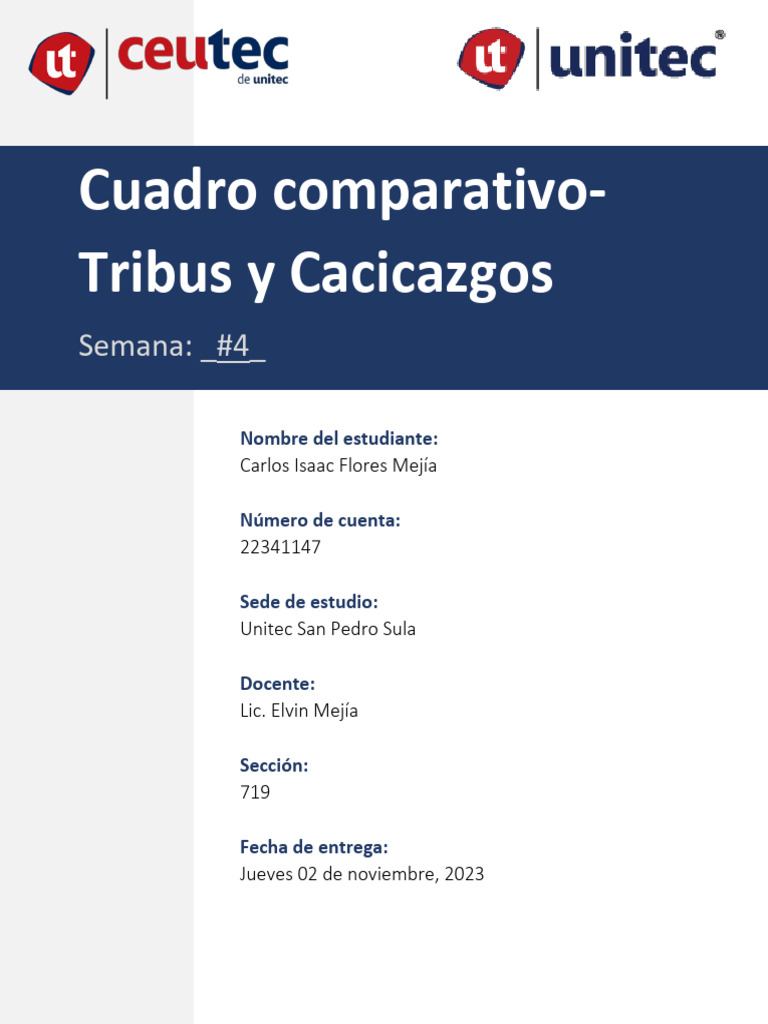 Cuadro Comparativo-Tribus y Cacicazgos | PDF