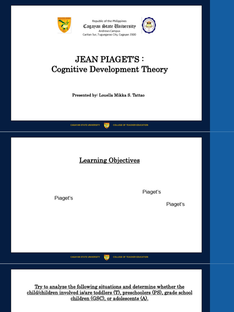 Cognitive Development Theory | PDF | Cognitive Development | Learning