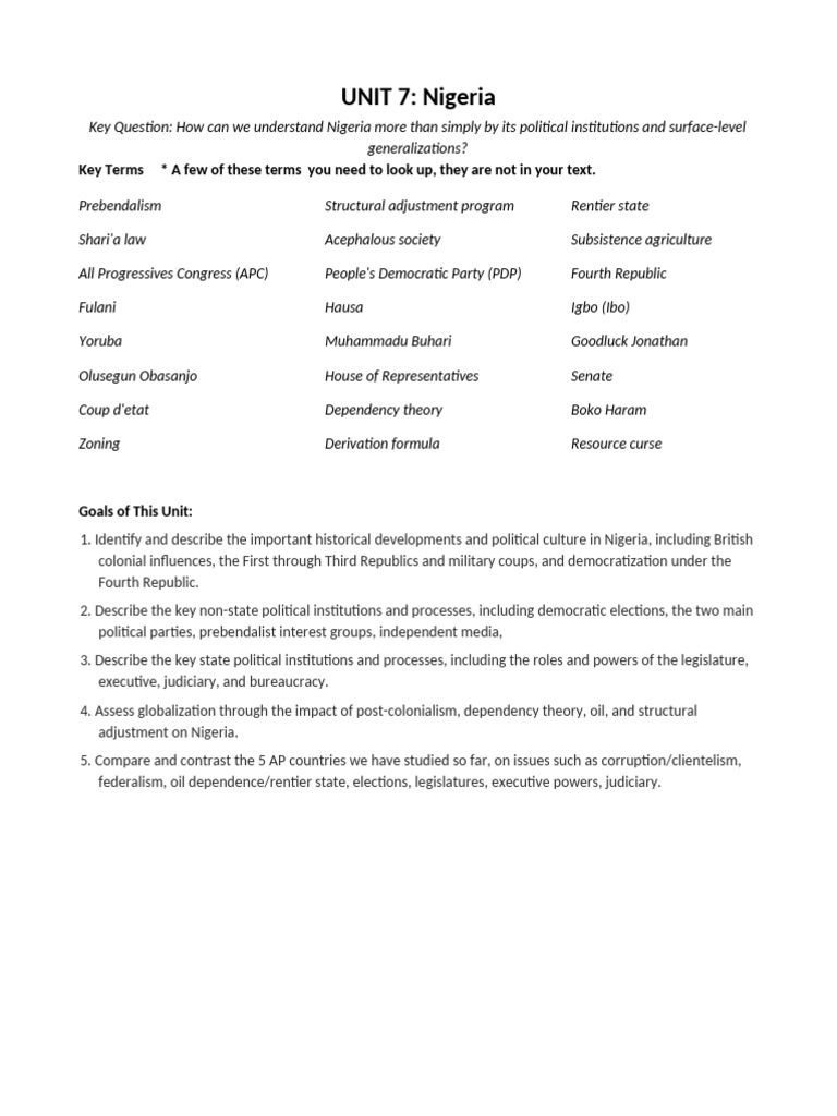 Nigeria Vocab 2022 | PDF