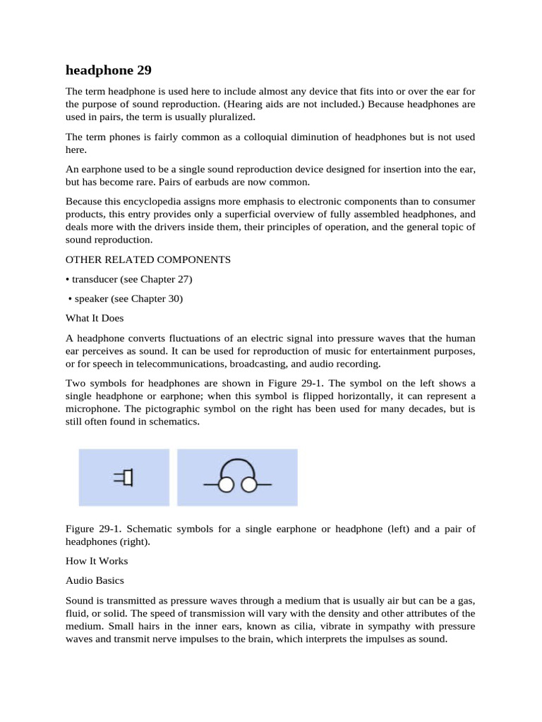 Headphone 29 | PDF | Headphones | Loudspeaker