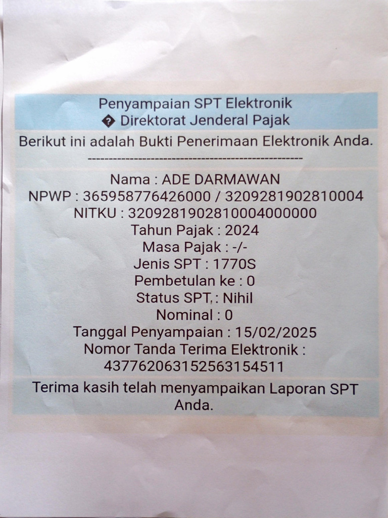 SPT Ade Darmawan | PDF