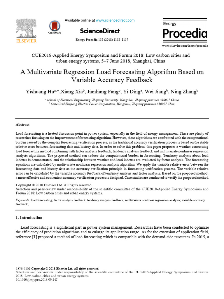 multivariate load forecast | PDF | Forecasting | Accuracy And Precision
