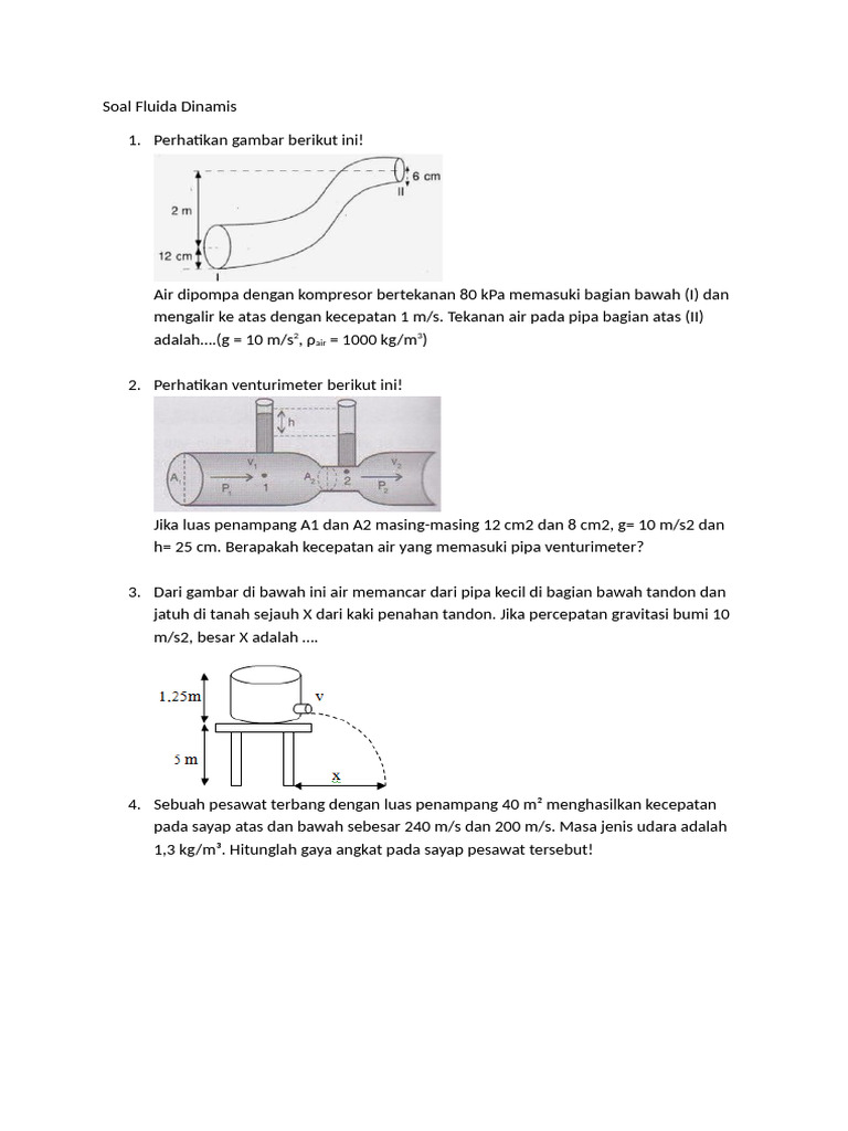Soal Fluida Dinamis | PDF