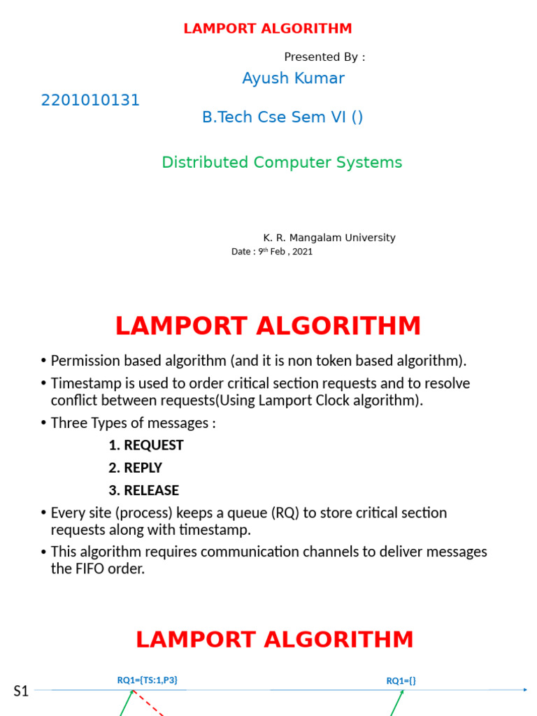 Lamport Algirithm Clock | PDF | Computer Science | Computer Architecture
