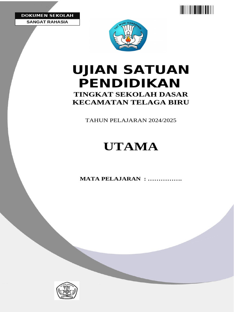 Sampul Soal Ujian Sekolah | PDF