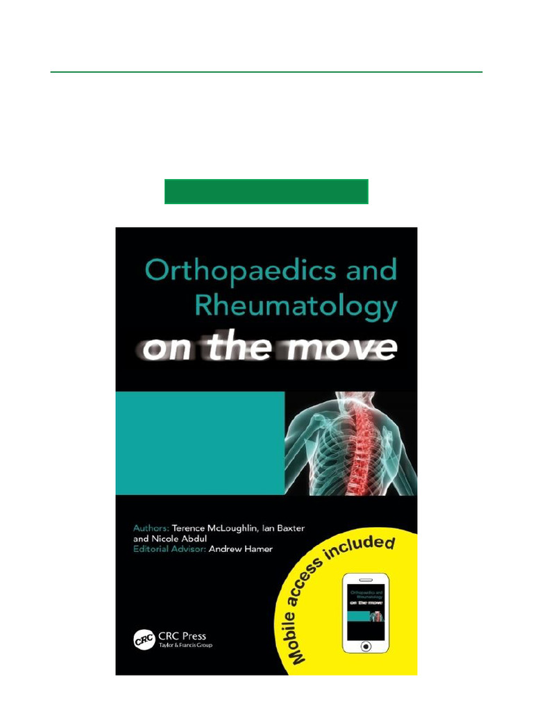 Orthopaedics & Rheumatology Guide | PDF | Vertebral Column | Arthritis