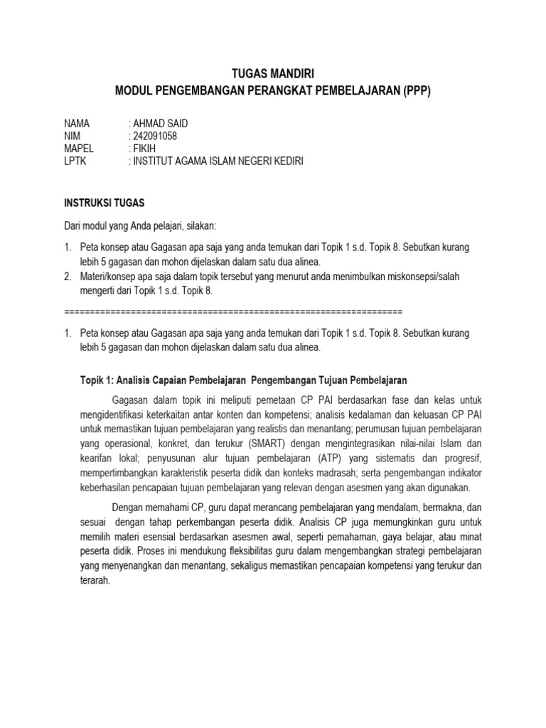 Tugas Mandiri Modul PPP | PDF