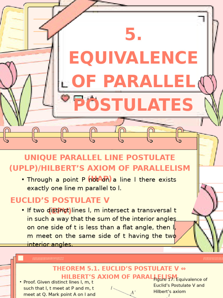 Equivalence of Parallel Postulates | PDF | Perpendicular | Triangle