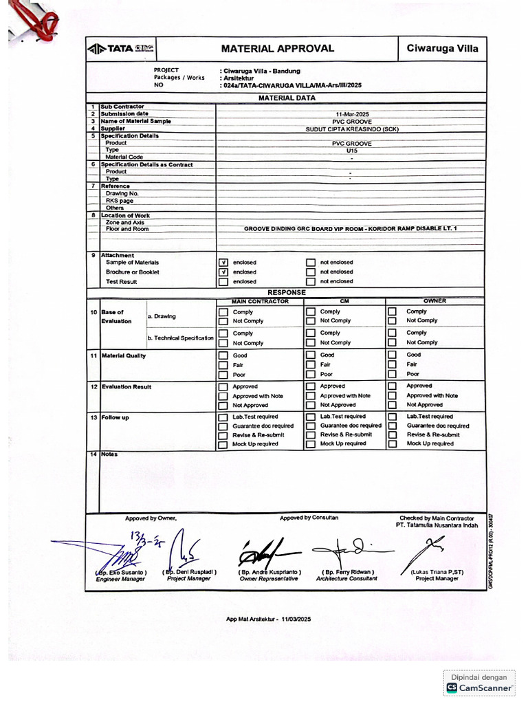 ARS - 024a - Approval Material - Tali Air | PDF