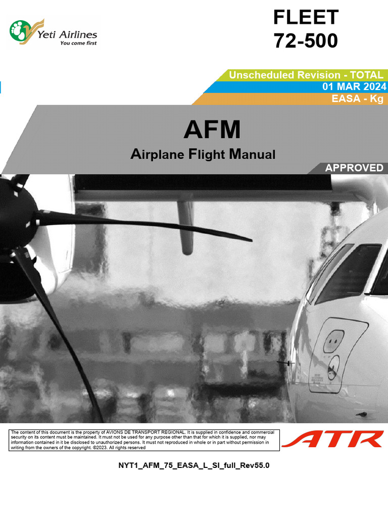 AFM Revision for Fleet Update 2024 | PDF | Aircraft | Transport