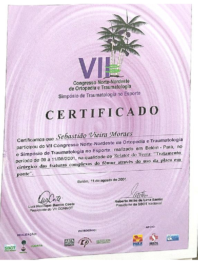 Relator Tratamento Cirúrgico Das Fraturas | PDF