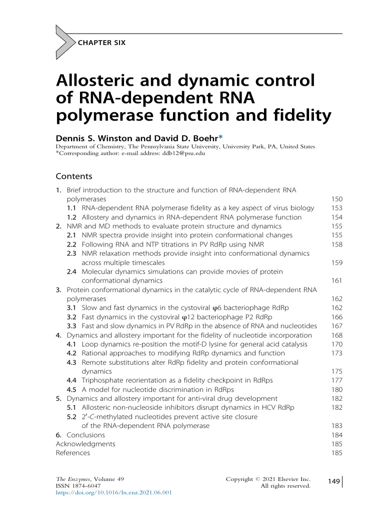 Chapter Six - Allosteric and Dynamic Control of RNA-dependent RNA ...